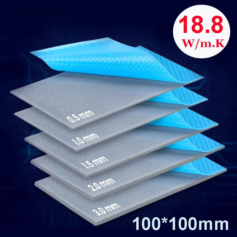 18.8w/mk pad Heat Dissipation Silicone Pad CPU/GPU Graphics Card Water ...
