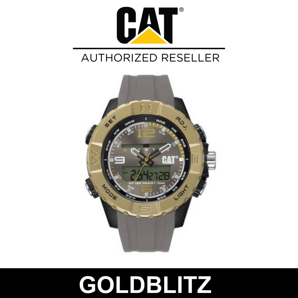 CAT MG-164-29-537 Cardiff Caterpillar Analog-Digital Light Grey Silicon ...