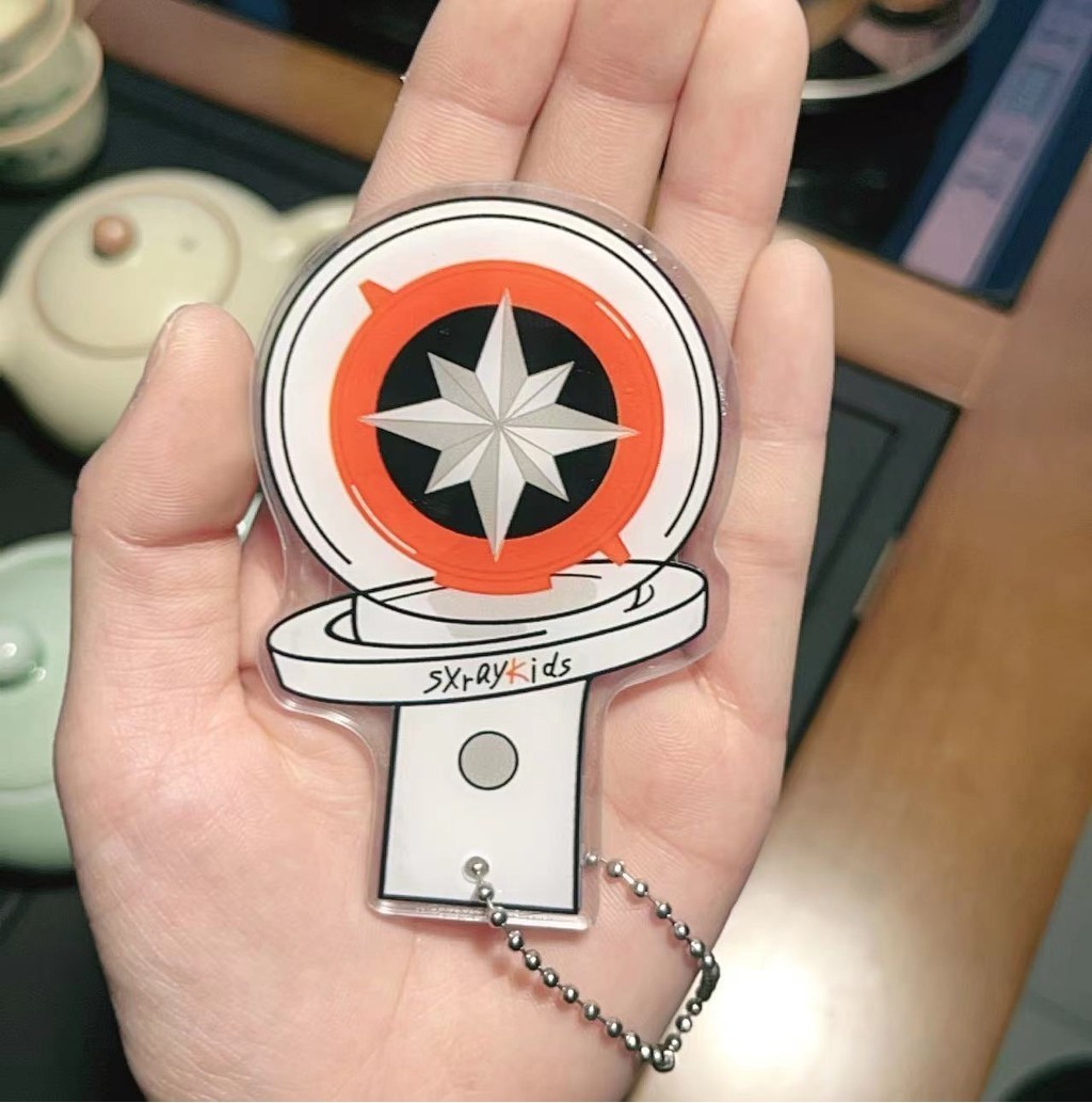 Kpop Idol Stray Kids Acrylic Lightstick Keychains Skz Shaken Key Ring ...