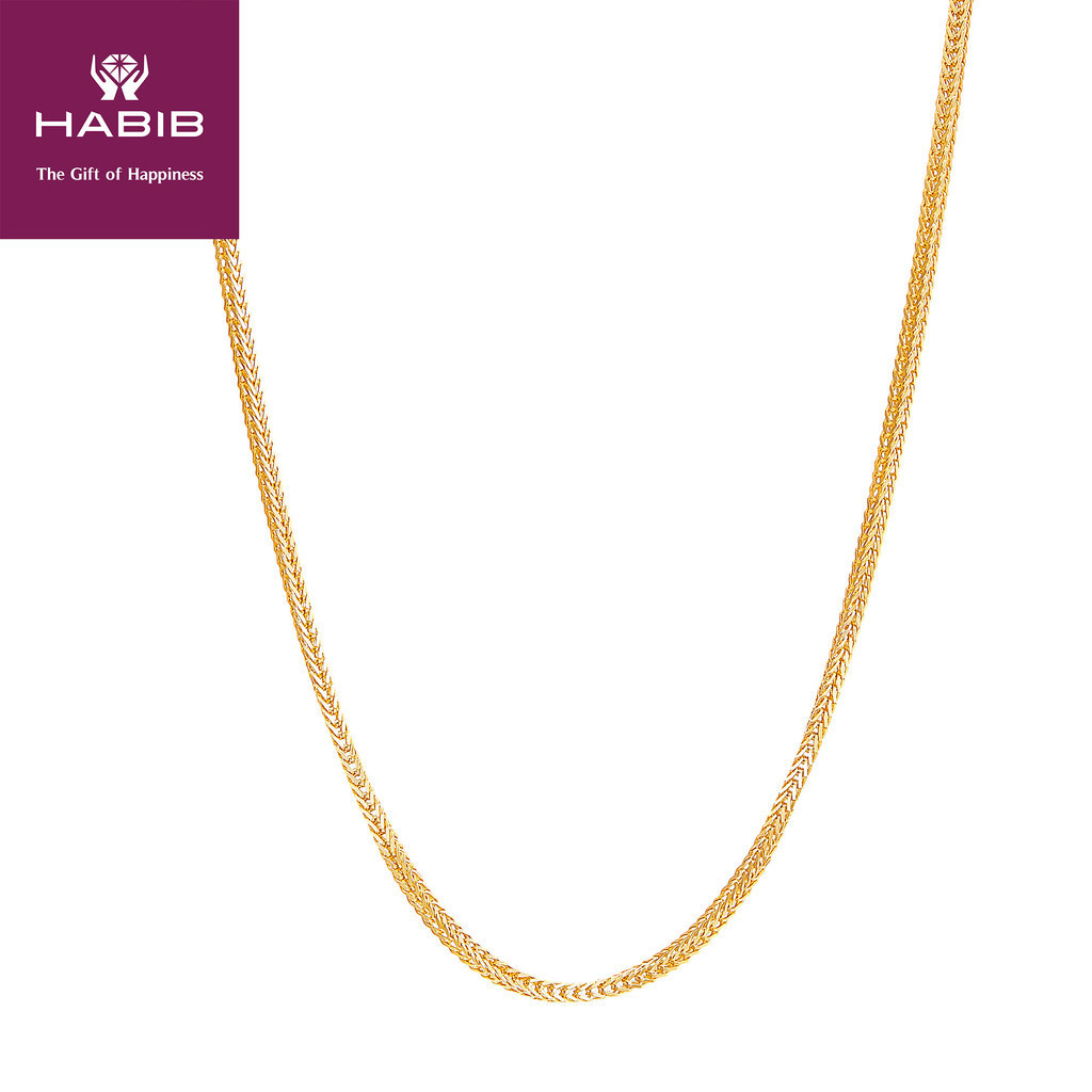 HABIB Oro Italia 916 Yellow Gold Necklace GC2080 | Shopee Malaysia