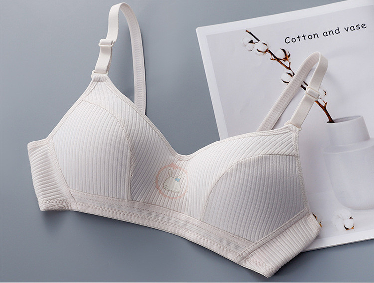 small breast bra Cotton bra student bra youth bra Thin cup girl's cute ...