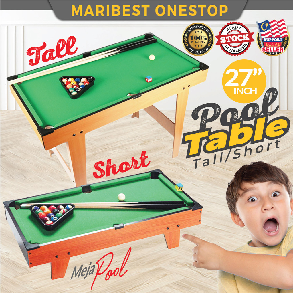 69cm Tall / Short Feet Pool Table Mini Billiard Table Set Board Games ...