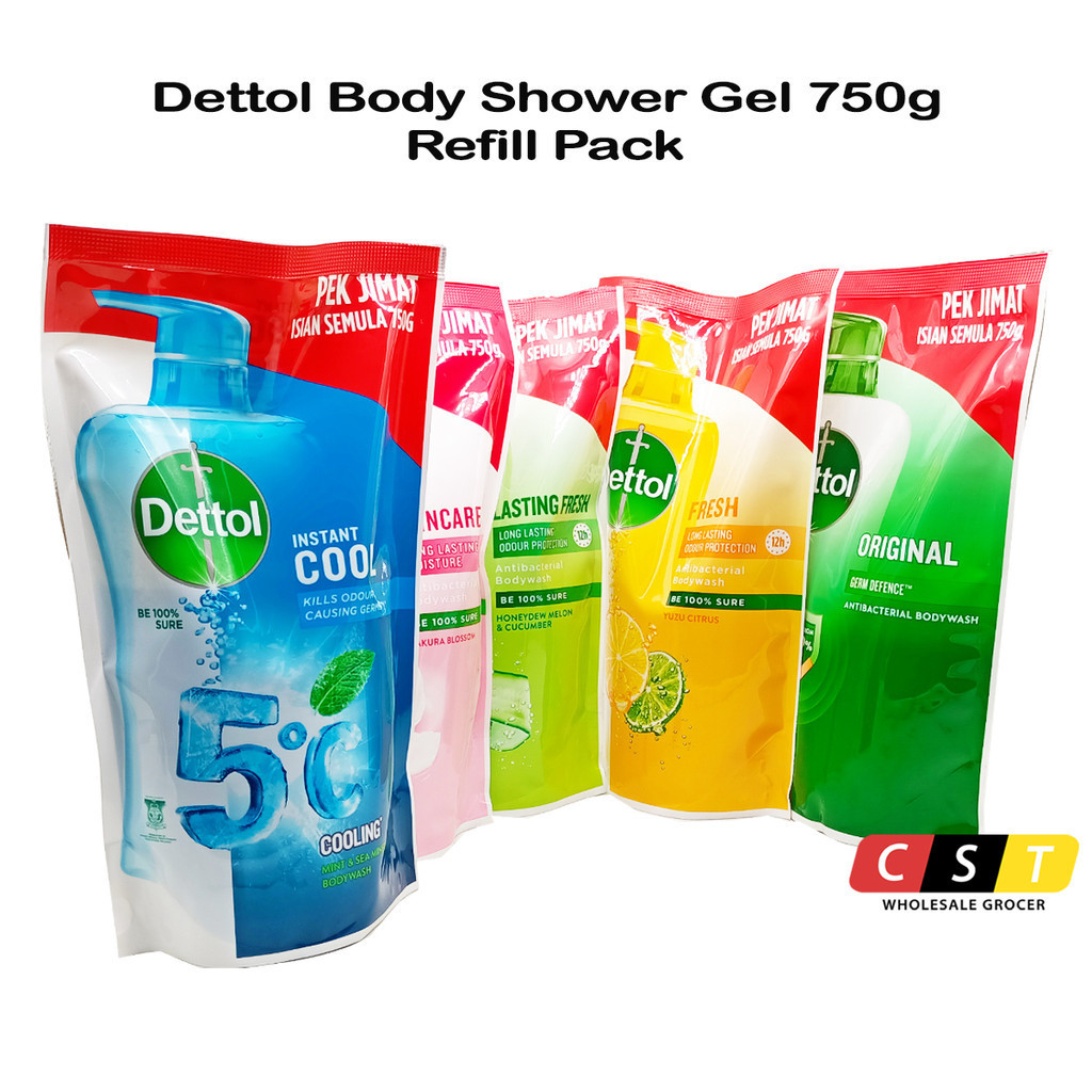 Dettol Antibacterial Bodywash Shower Gel 750g (Value Refill Pack ...