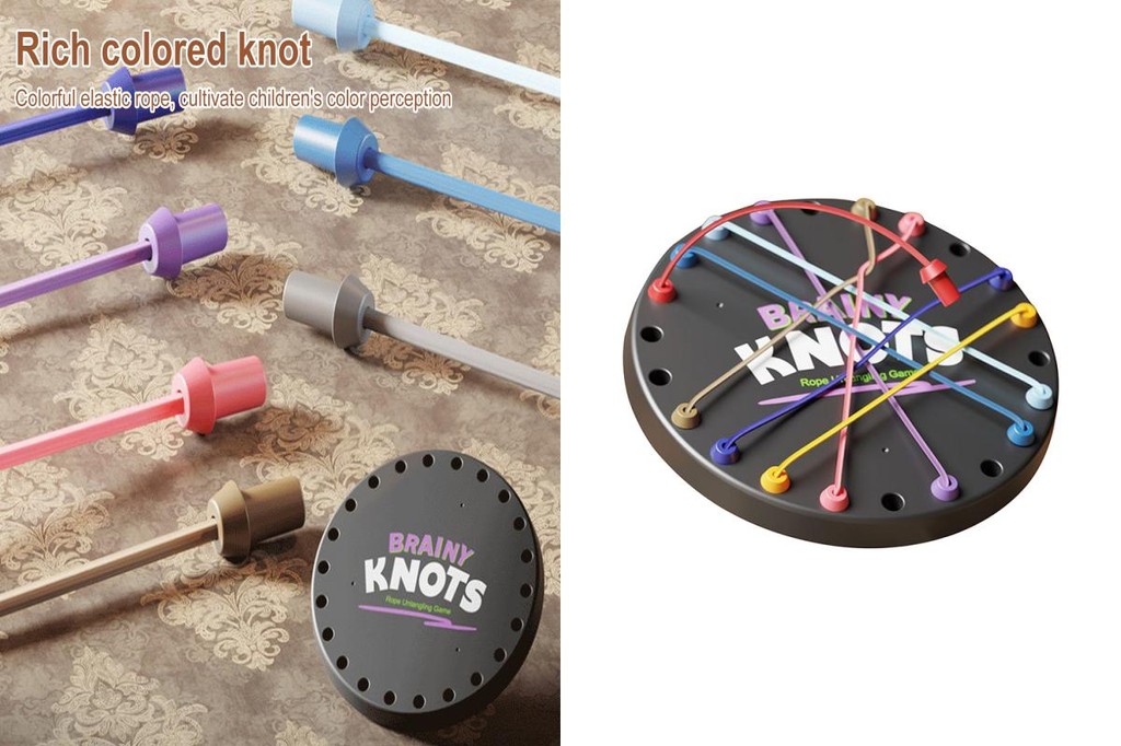 GA| Rope Untangling Board Colorful Rope Untangling Game Knots Rope ...