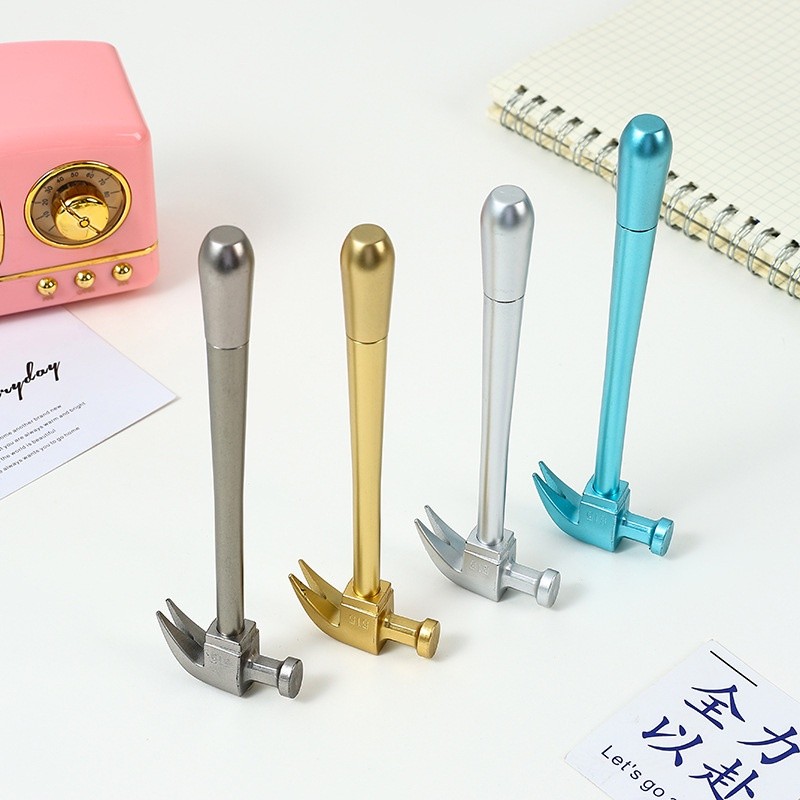 M&P New metallic claw hammer gel pen cute hammer shape student ink pen ...