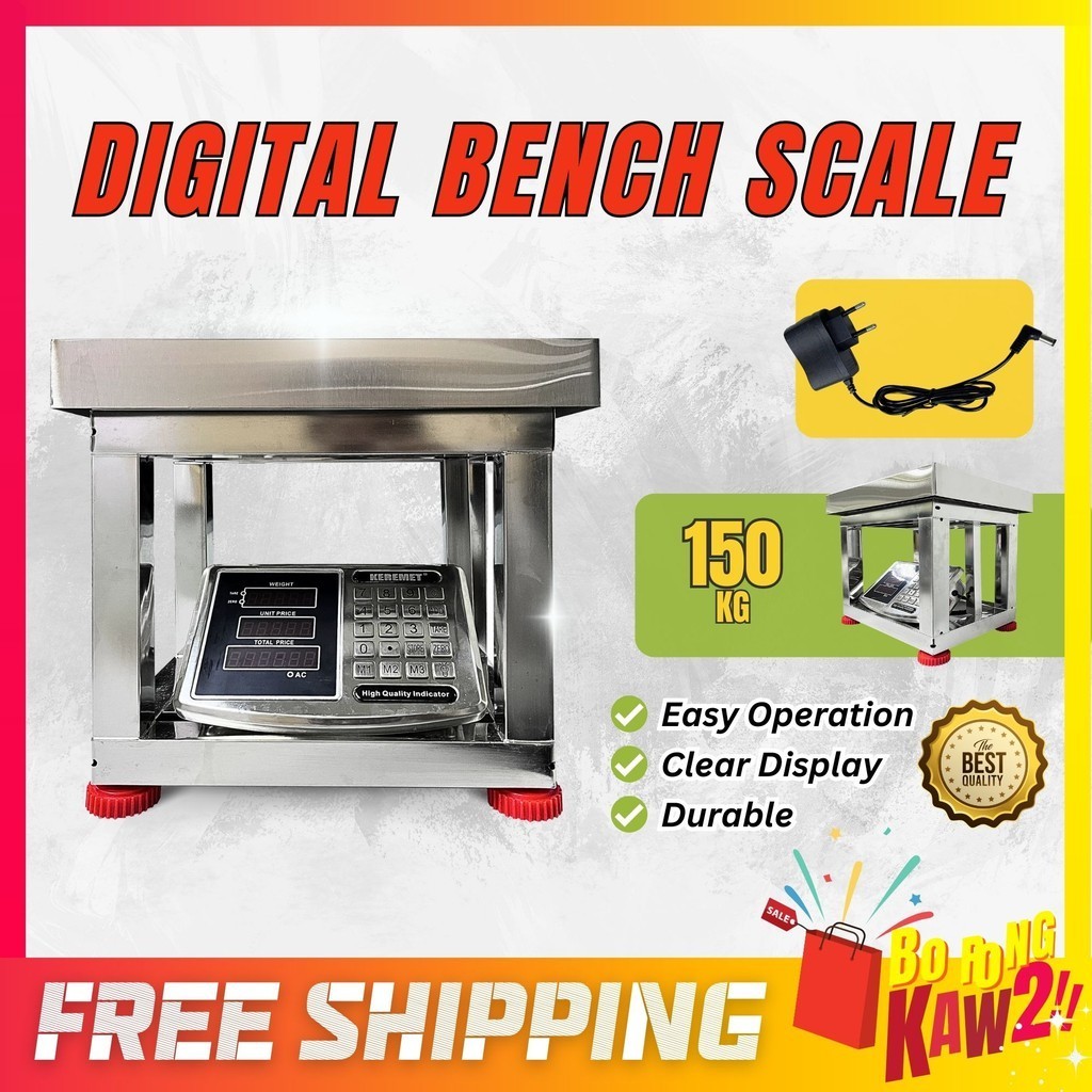 Electronic 150KG Stainless Steel Platform Bench Table Scale Digital for ...