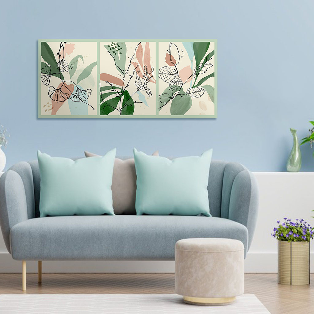 Romantika Canvas Print with frame 40x90CM Botanical Canvas Painting ...