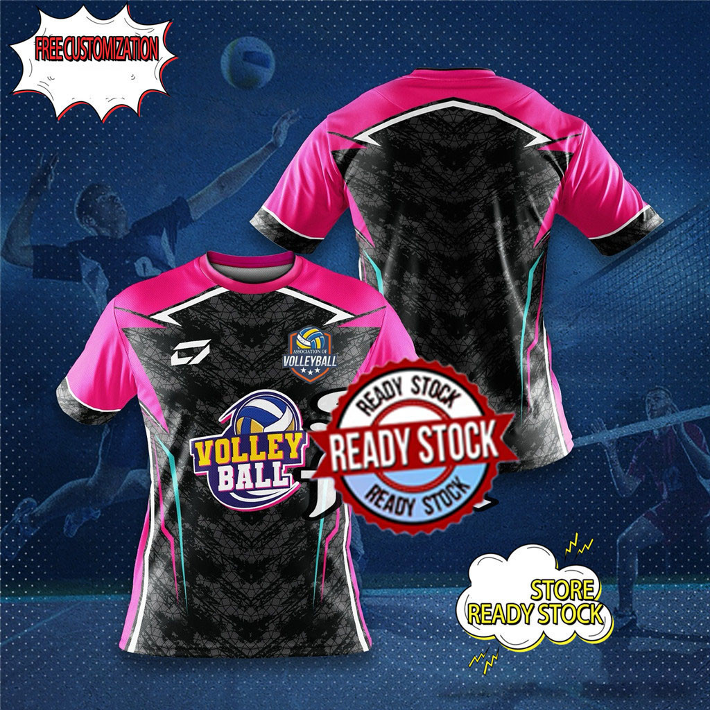 2024【Free Custom Name & Number】Volleyball JERSEY FULLY SUBLIMATED TSHIRT Volleyball Jersey ...