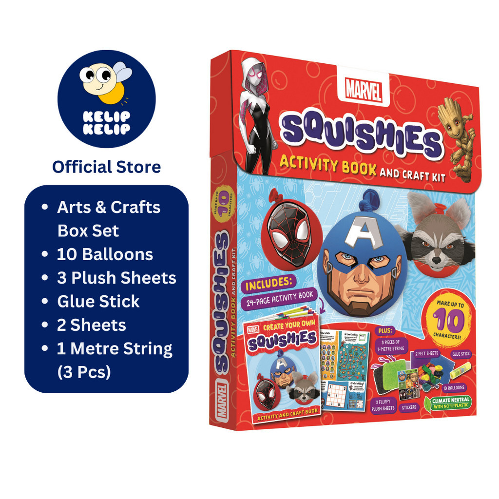 Marvel Make Your Own Squishies Activity Book & Kit (Boxset) For Kids To ...