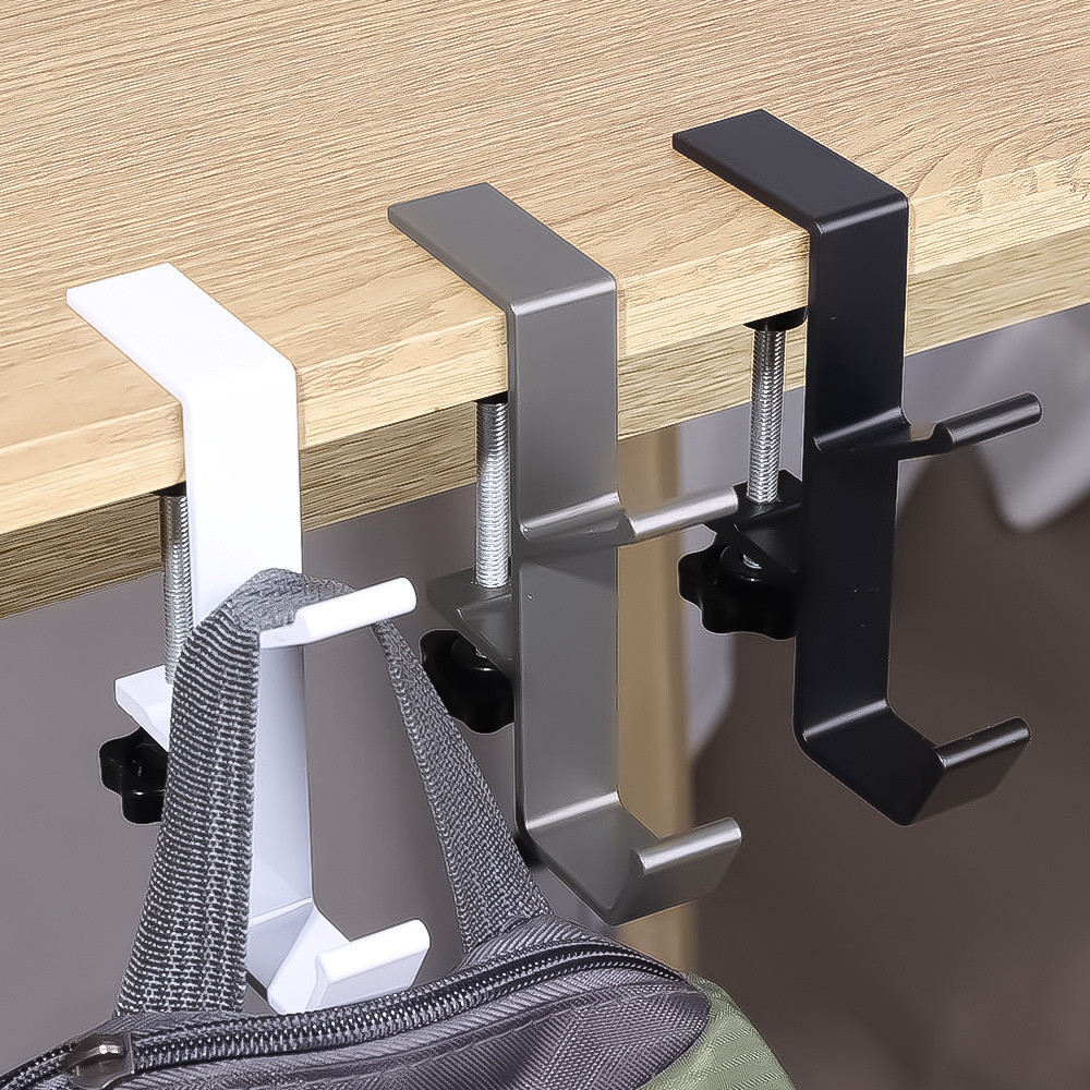 [ Featured ] Office Desk Edge Clip Hook - Adjustable Fix Hanger - Space ...