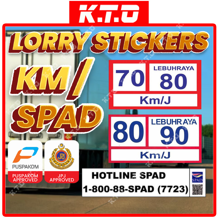 1 Pcs Lorry Truck Vehicle Stickers Lebuhraya Speed Limit KM Spad ...