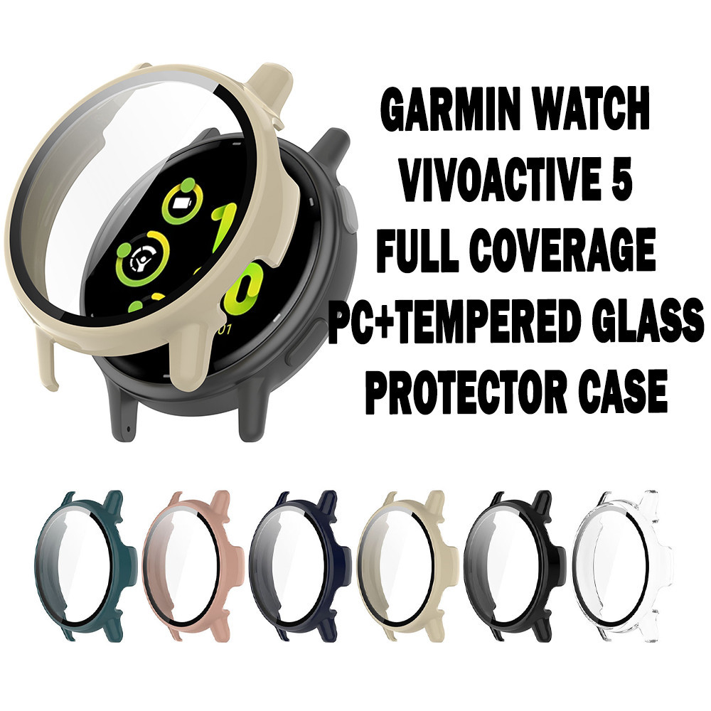 Garmin Vivoactive 5 Cover Tempered Glass PC Case Cover Garmin Watch ...