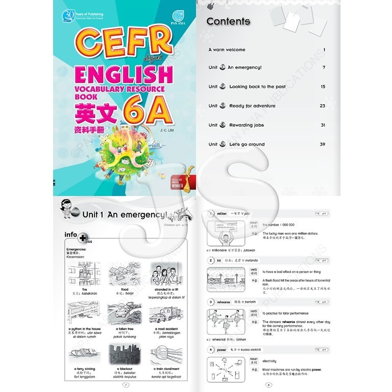 CEFR aligned ENGLISH VOCABULARY RESOURCE BOOK 英文资料手册 YEAR 1 2 3 4 5 6 ...