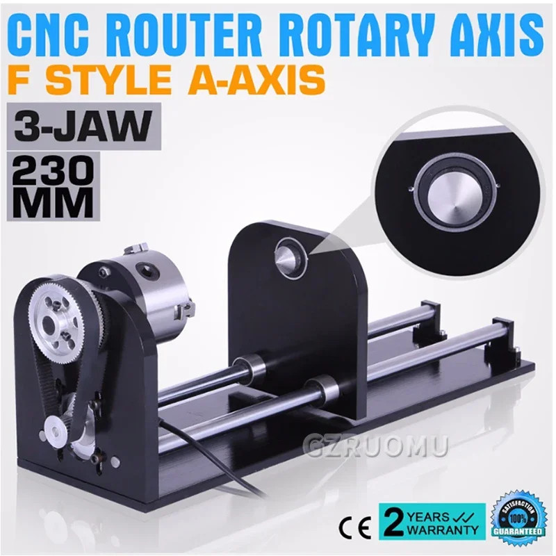 CNC Router Rotary Axis 80mm 3-Jaw Spiral Chuck CNC Router Axis ...