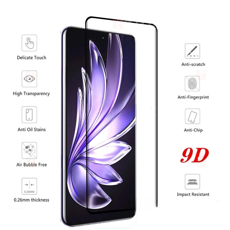 4-in-1 for VIVO V50 V40e V30e V40 V30 V29 V27 Pro 4G 5G Curved Full Cover Screen Protector with ...