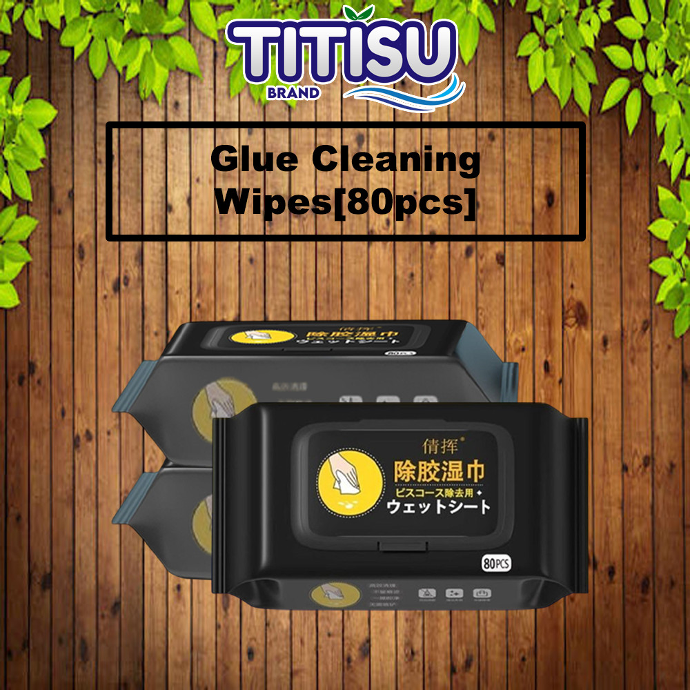 🧻 [80pcs] Glue Remover Wipes Big Value Pack Glue Cleaning Wipes / Lap ...