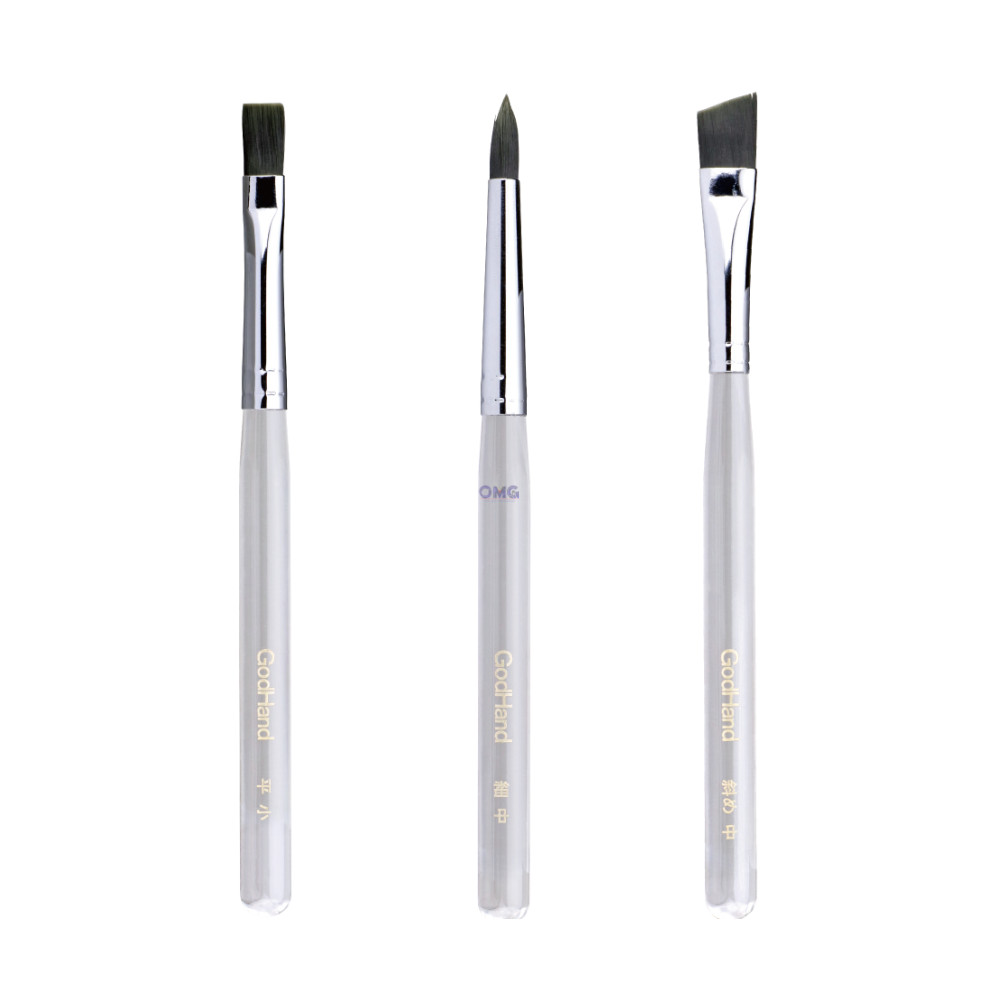 GodHand Brushwork Deluxe Series (Flat Brush / Pointed Round / Angular ...