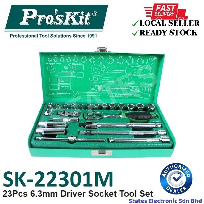 Pro'sKit SK-22301M 23Pcs Driver Socket Tool Set (Taiwan) | Shopee Malaysia