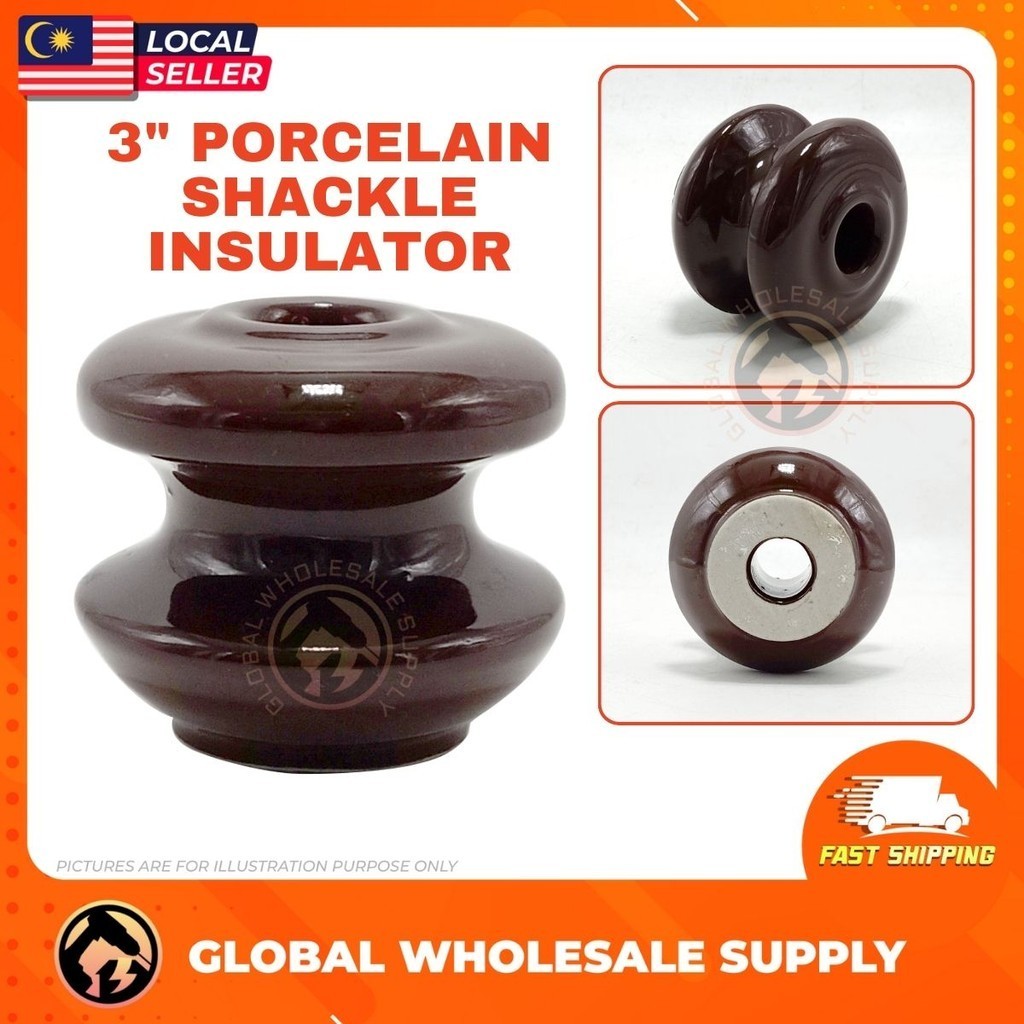 3" Shackle Insulator Porcelain Insulate Conductors Electrical Used In ...