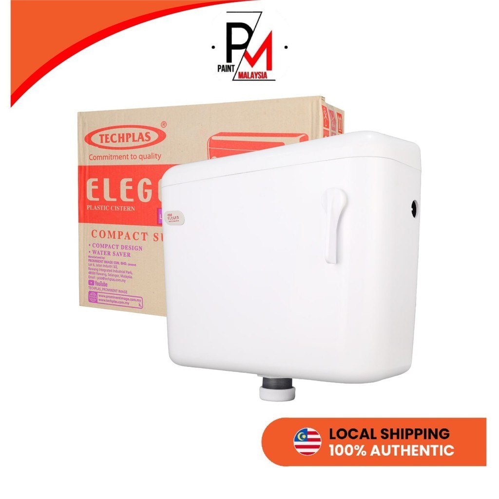 TECHPLAS 9L Elegen Low Level Plastic Cistern PCL-1103 (1103-LL) Flush ...