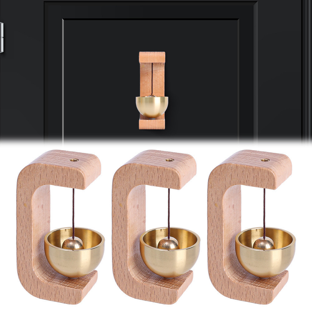 Portable Magnet Suction Mounted Wood Doorbell DIY Room Door Window ...