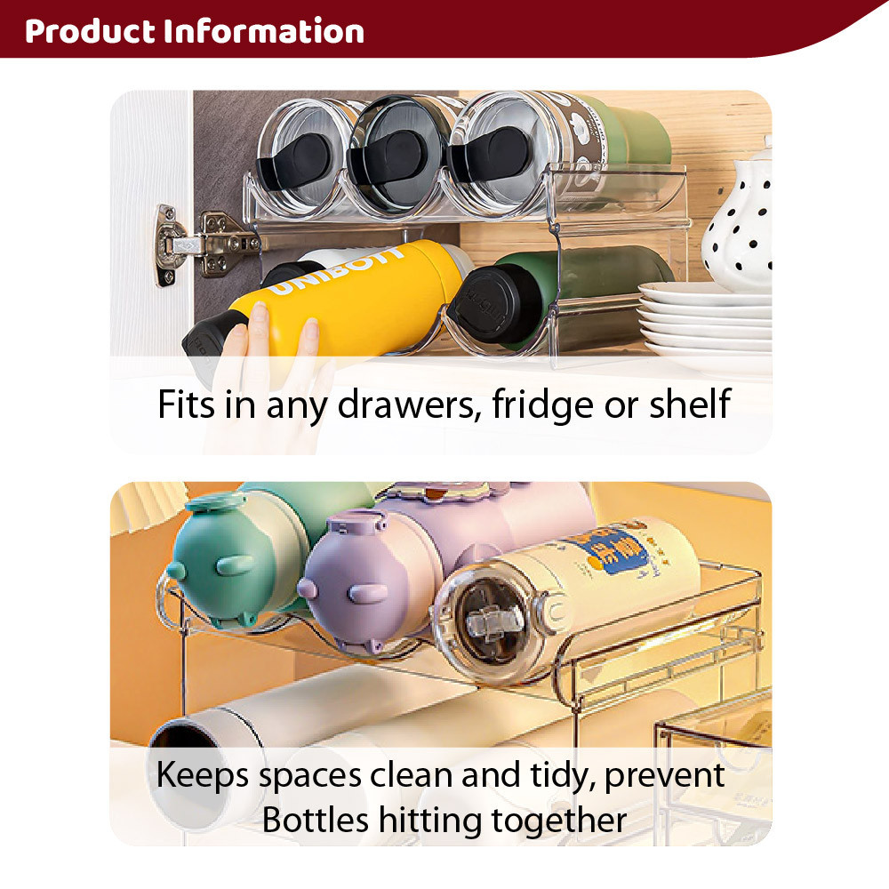 [6 Slots] Encora Stackable Bottle Holder Bottle Rack Rak Botol Water ...