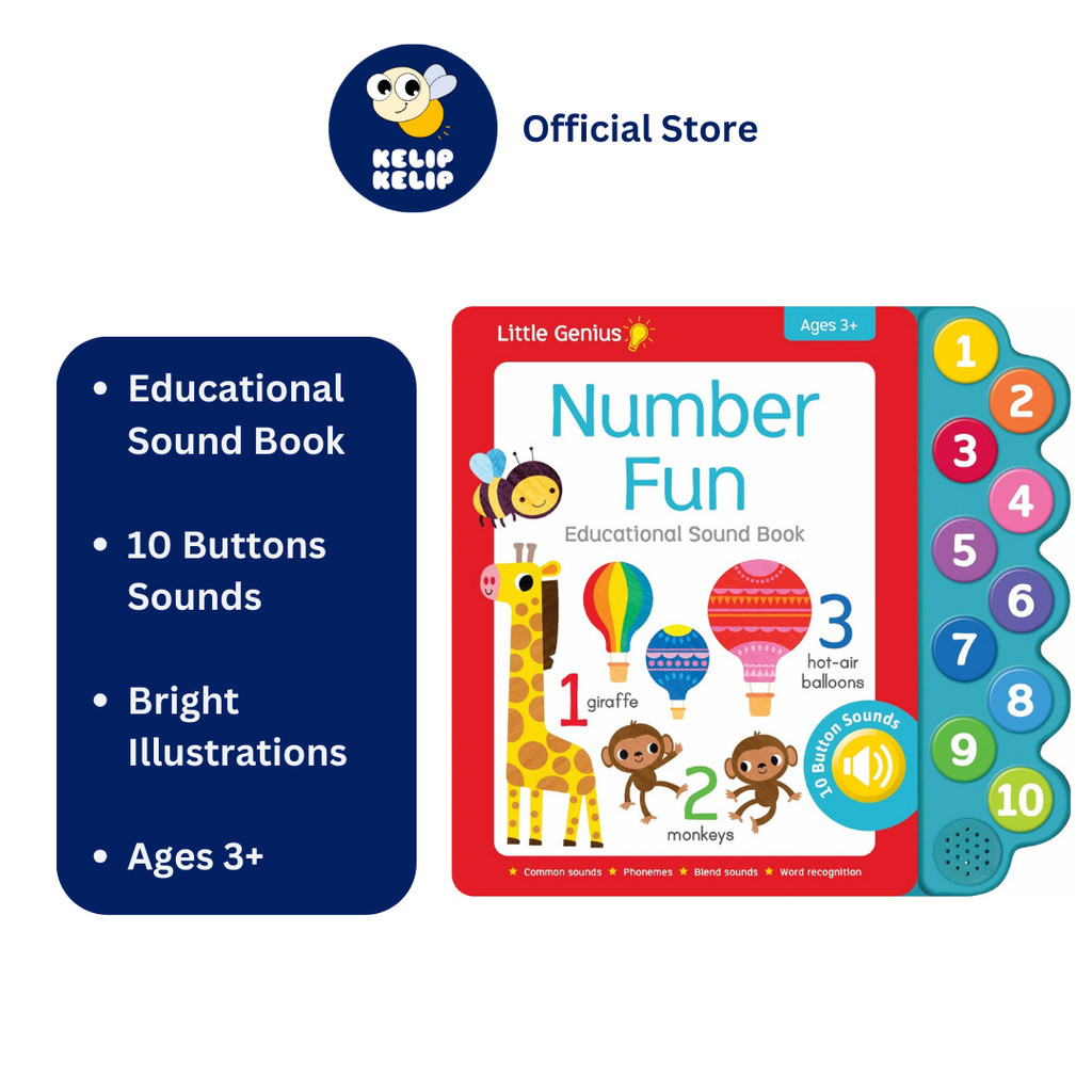 Little Genius Counting & Number Fun 10 Buttons Educational Sound Book ...