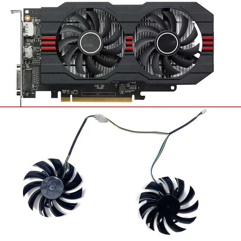 2Pcs 4 NEW 2B 75Mm Coog Fans GTX 750Ti RX 560 GPU FAN For Gtx750ti-Oc ...