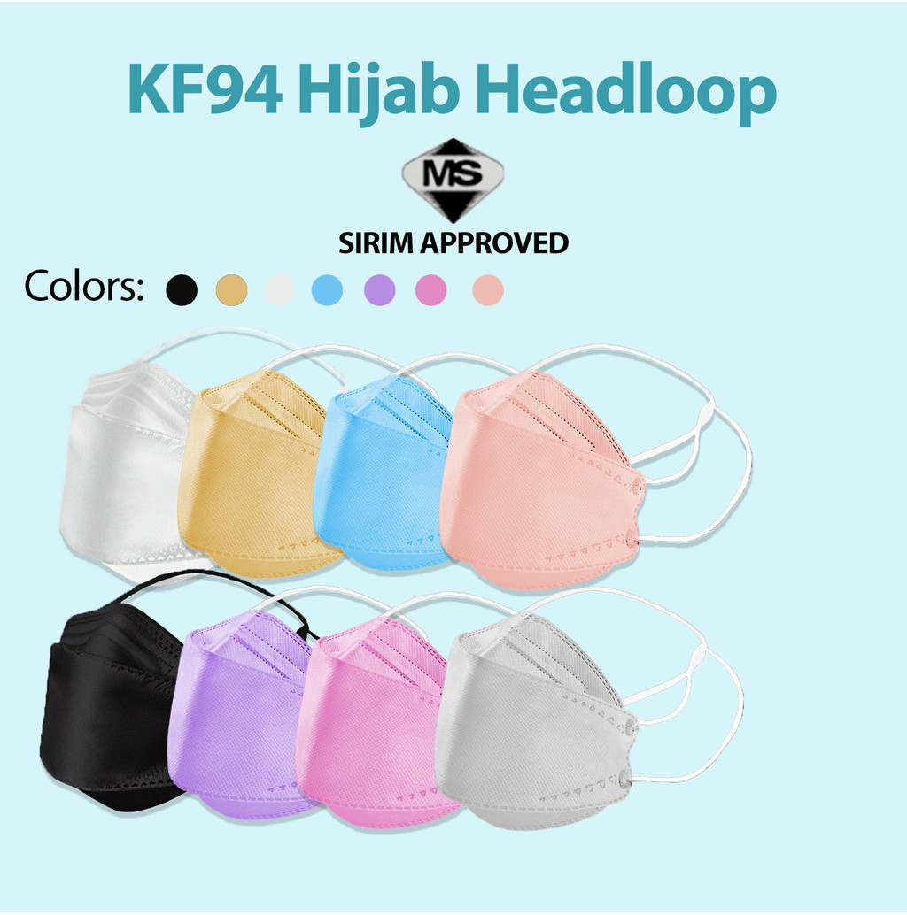 (SIRIM Approved Mask) KF94 Adult Hijab Headloop (10 Pcs) | Shopee Malaysia