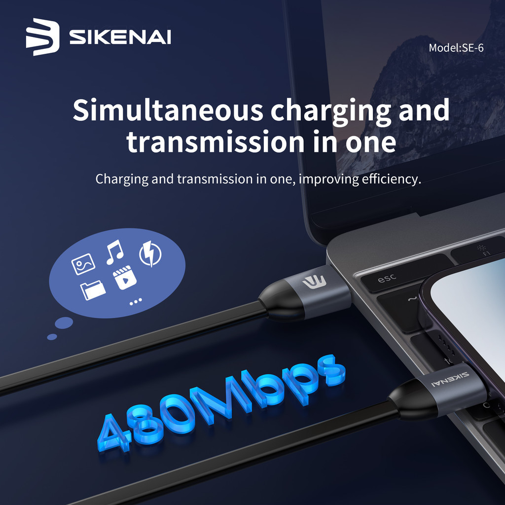 SIKENAI SE-06 3A High Current Super Fast Charging 480Mbps Fast ...