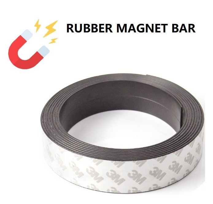 20mm 3M Tape Magnet Rubber Magnetic Bar Mosquito net Magnetic Bar with ...