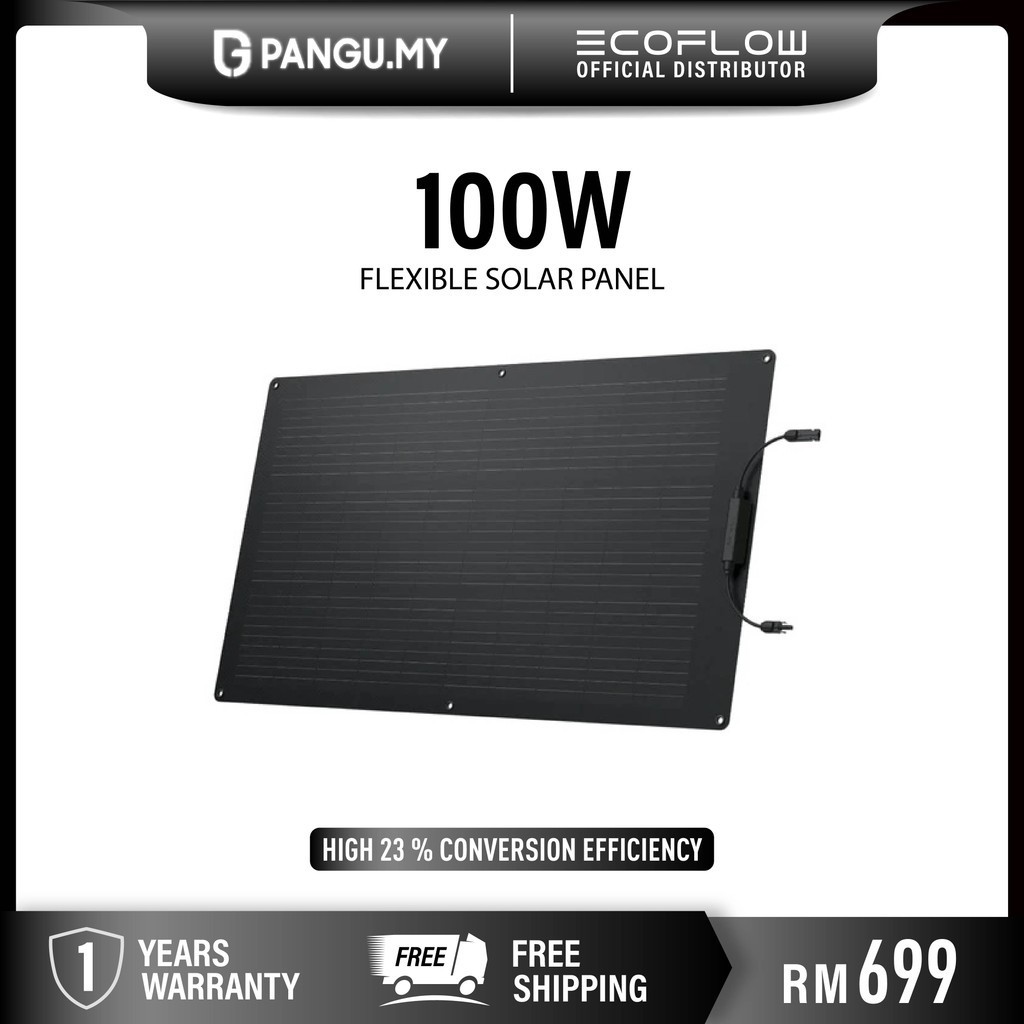 EcoFlow 100W Flexible Solar Panel | Shopee Malaysia