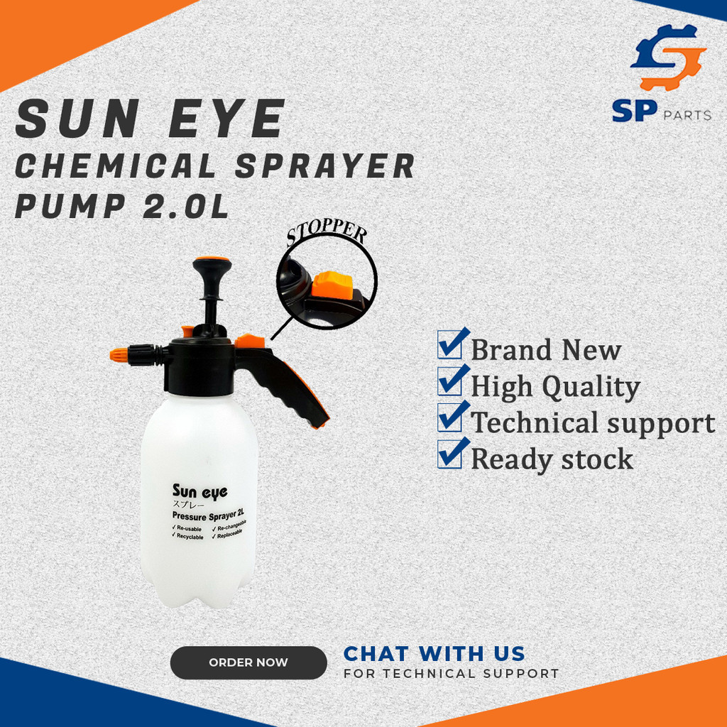 SUN EYE CHEMICAL SPRAYER PUMP PRESSURE GARDEN SPRAY BOTTLE HANDHELD ...