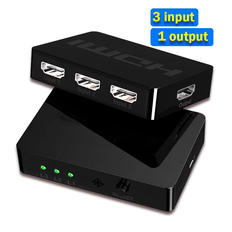 3x1 HDMI Switch 1080P HDMI Switcher Selector 3 input 1 output Video ...