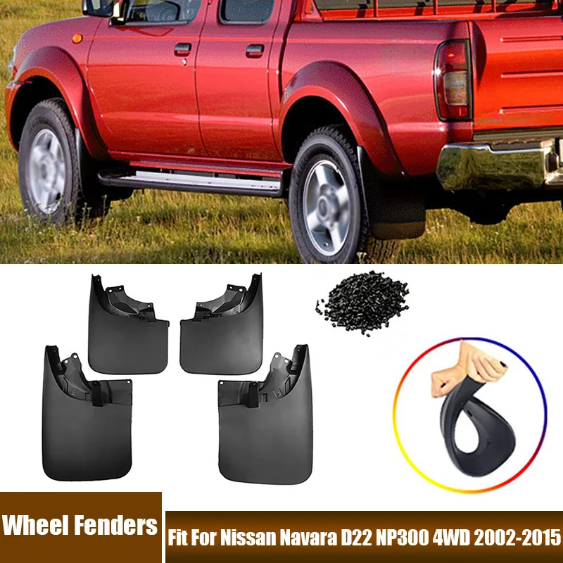 4Pcs/Set Car Wheels Mudguards For Nissan Navara D22 NP300 4WD 2002-2015 ...