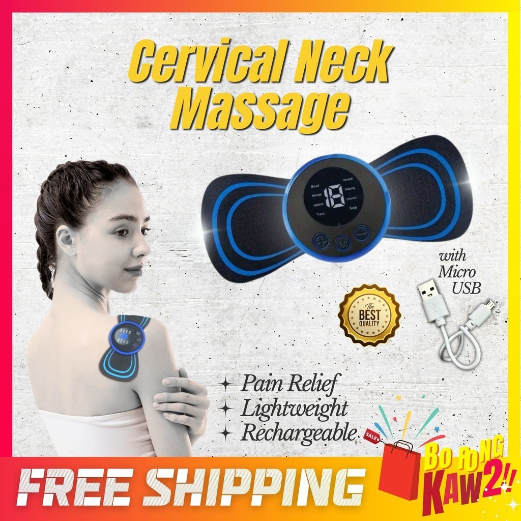 Mini Massager Pain Relief Cervical Massage Sticker EMS Muscle Recovery ...