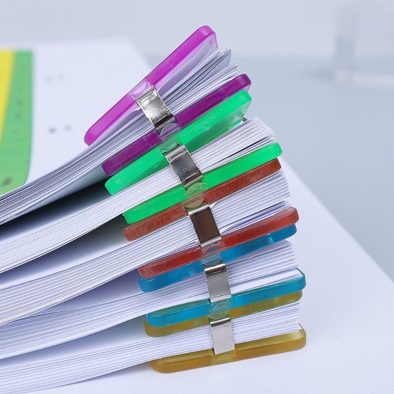 Translucence Colorful Plastic Triangle Clip Documents Corner Storage ...