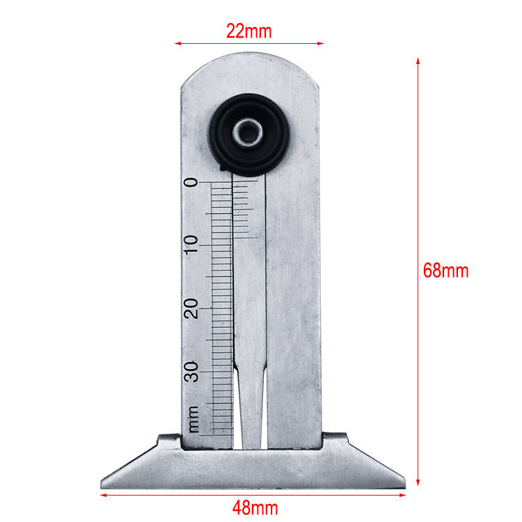 Tire Tread Vernier Depth Ruler 0-30/50/60 Stainless Steel Tread Ruler ...