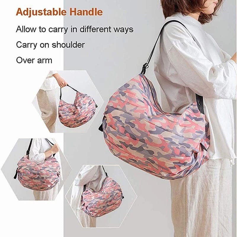 Large Foldable Shopping Bag Lightweight Tote Grocery Bag Travel Recycle ...