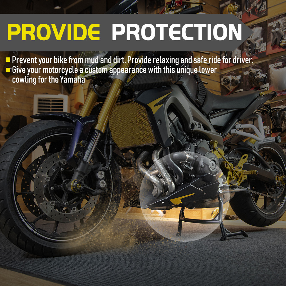 MT09 Belly Pan Lower Engine Spoiler Fairing For Yamaha MT-09 MT 09 2013 ...