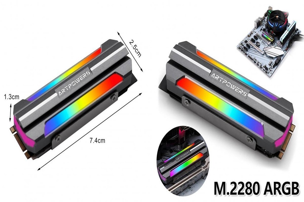 SN Pci-e Compatible Heat Sink Computer Heat Sink Rgb M.2 Ssd Heatsink ...