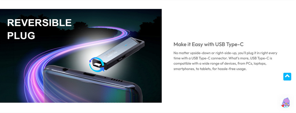 Adata UE800 1TB / 512GB / 256GB / 128GB Type-C USB-C Solid State Drive ...