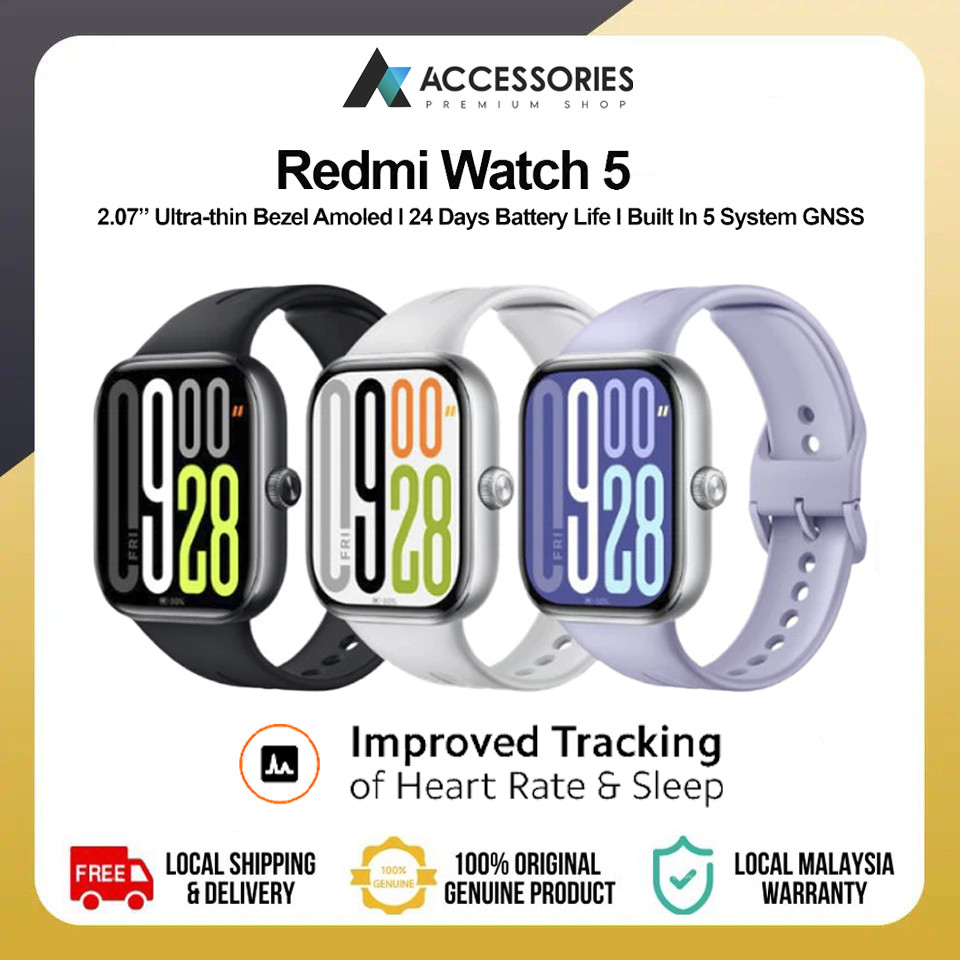 [New] Redmi Smart Watch 5 | Large AMOLED Screen | High Refresh Rate ...