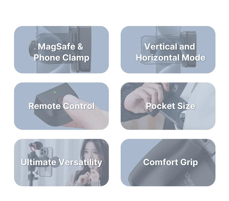 Ulanzi MA35 MagSafe Bluetooth Shutter Smartphone Camera Handle Grip ...