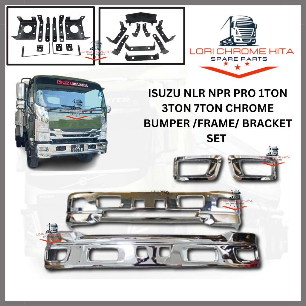 LORI CHROME KITA ISUZU NPR PRO NLR PRO 1TON 3TON 7TON CHROME BUMPER ...