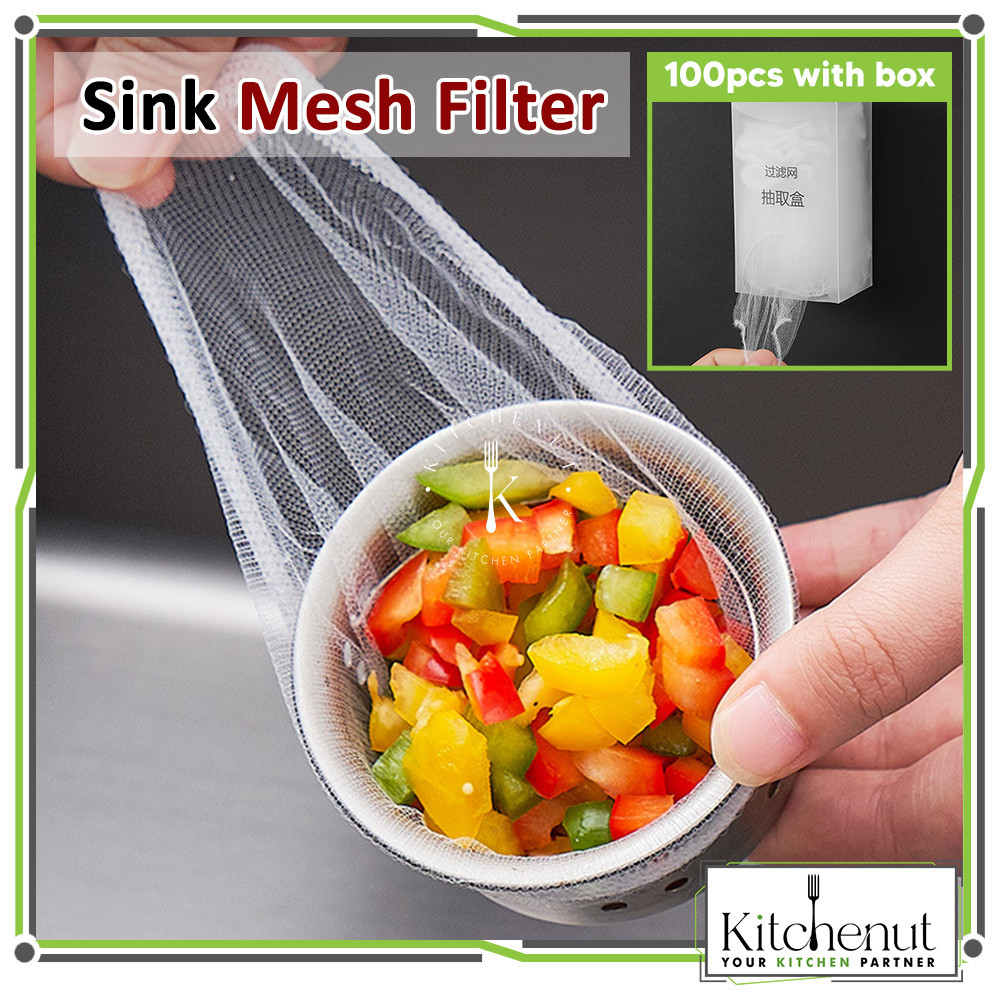 Kitchenut Sink Colander Bathroom Mesh Filter Strainer Disposable Drain ...