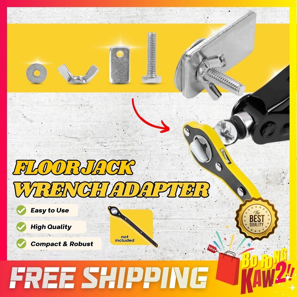 360 Degree Floor Jack Wrench Cross Ratchet Adapter Car Vehicle Wheel ...