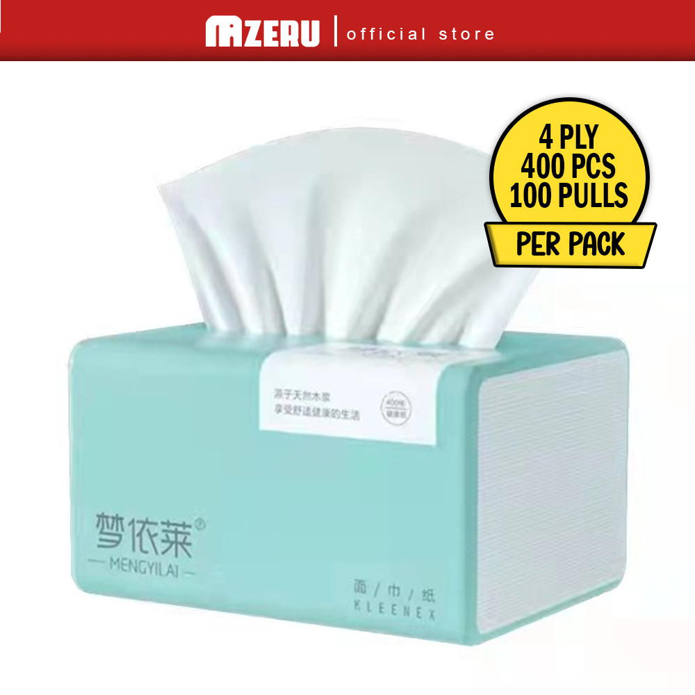 Mazeru - TISSUE Paper 4 Ply 400 Pcs Meng Yi Lei MYL Tisu House Use ...