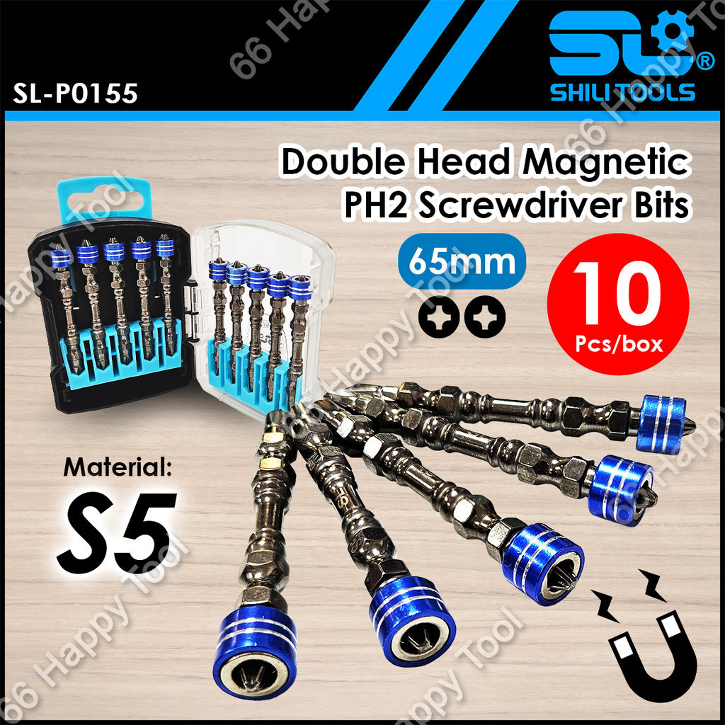 Shili Tools 10pcs Double Head Magnetic Cross Head Screwdriver Bits ...