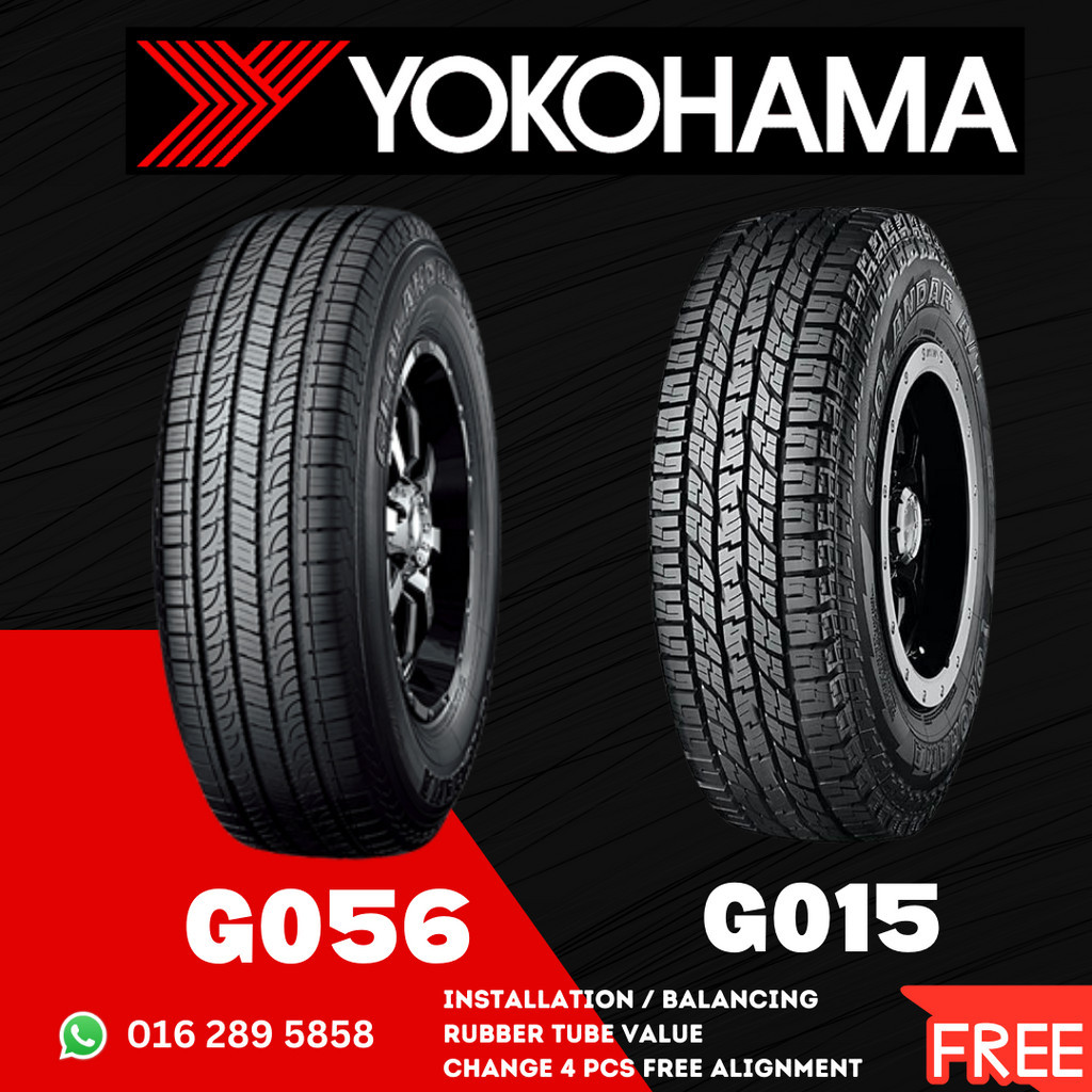 YOKOHAMA AT HT 4x4 G015 G056 TYRE TIRE TAYAR 4X4 2457016 2657016 ...